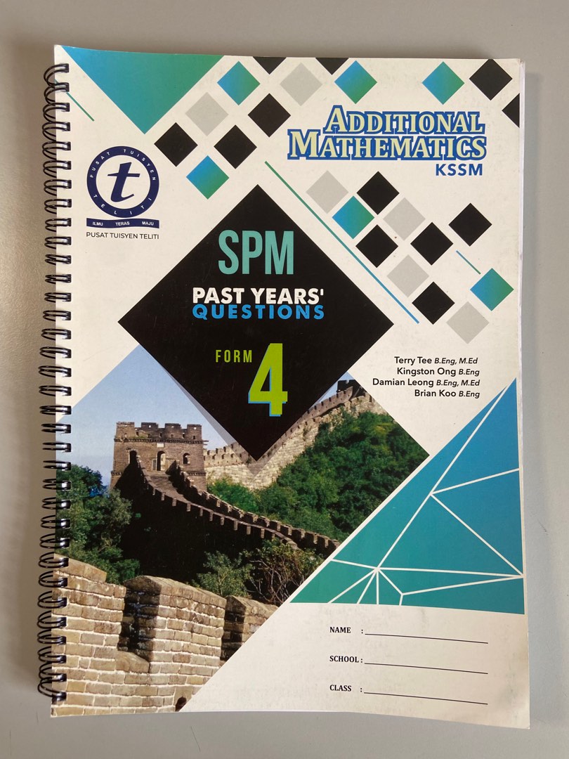 TELITI ADDITIONAL MATHEMATICS SPM PAST YEARS Form 4 Collection, Hobbies ...