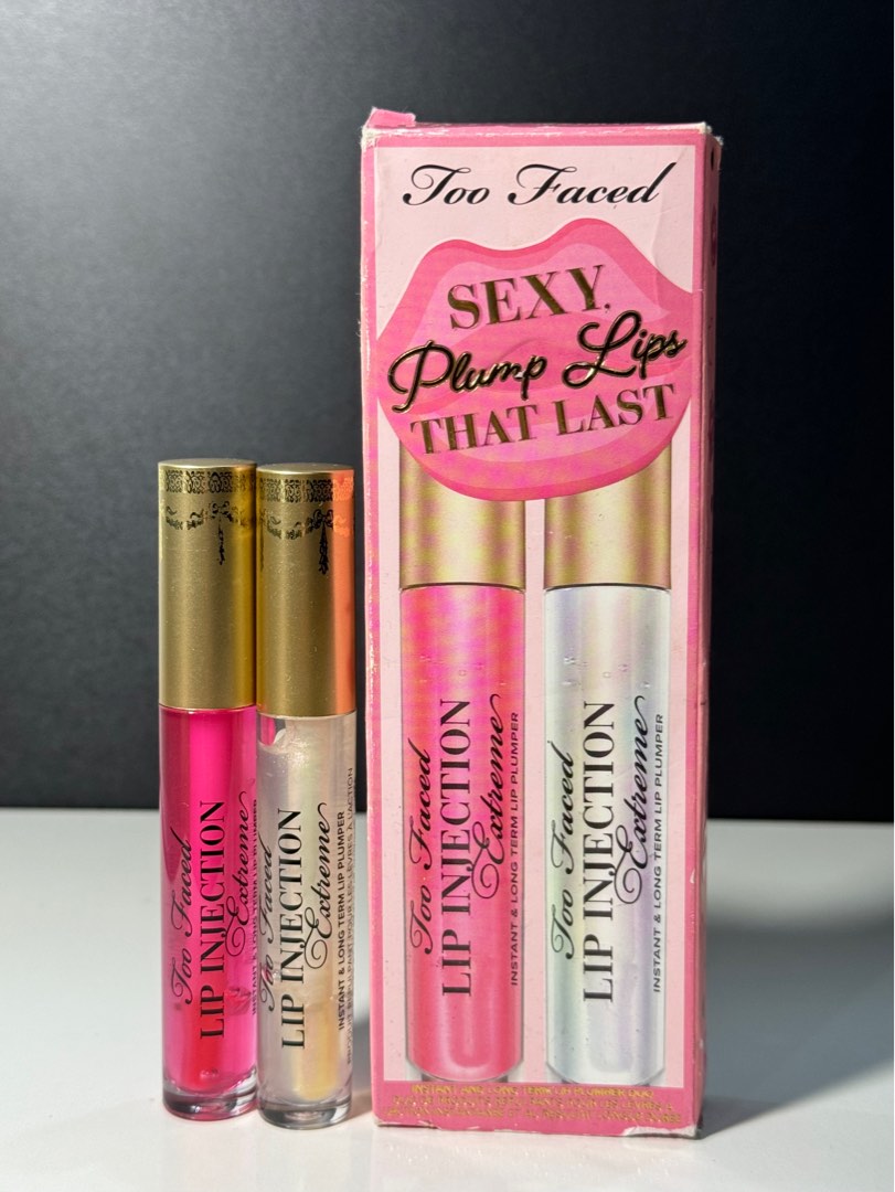Too Faced Lip Injection Set - 2pcs Fullsize, Beauty & Personal Care ...