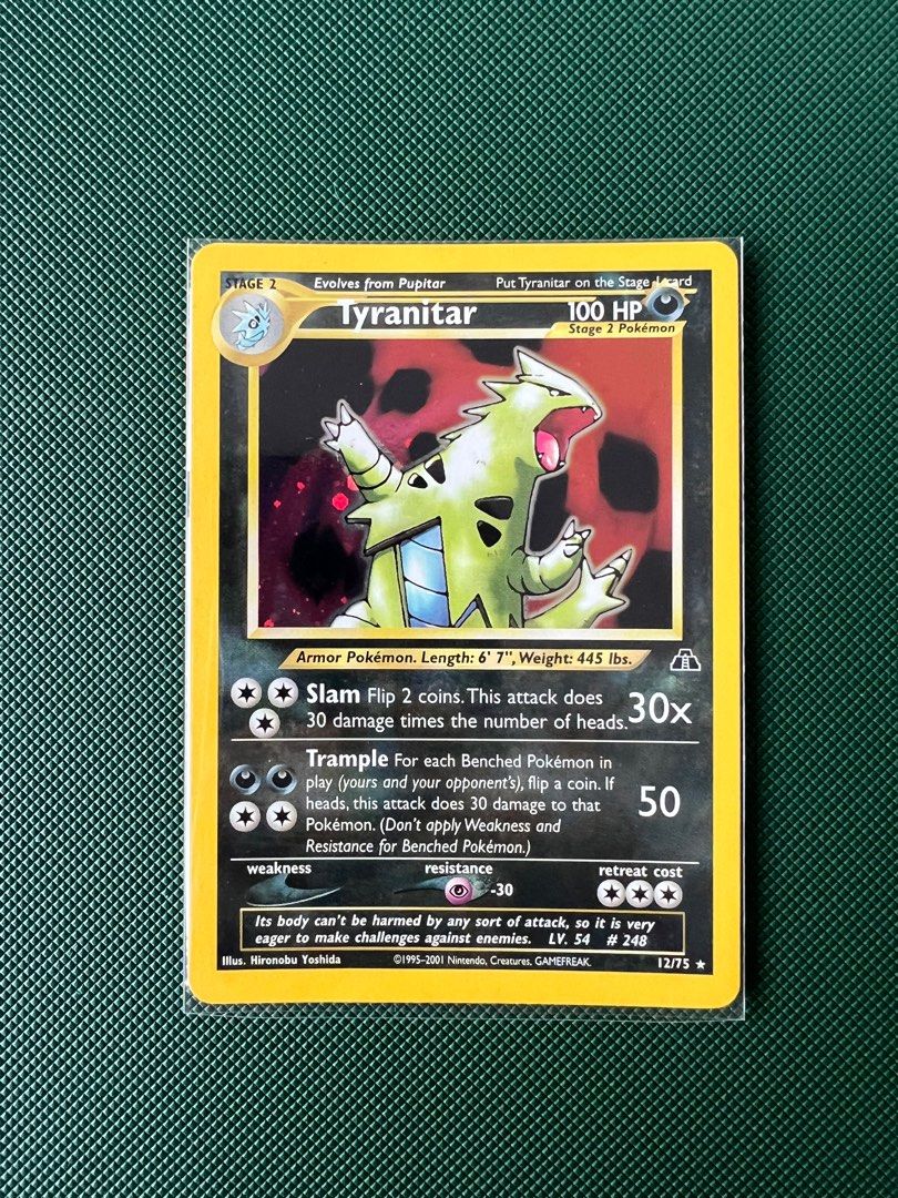 Tyranitar 12/75 Neo Discovery Holo Rare Vintage Pokemon Card, Hobbies ...