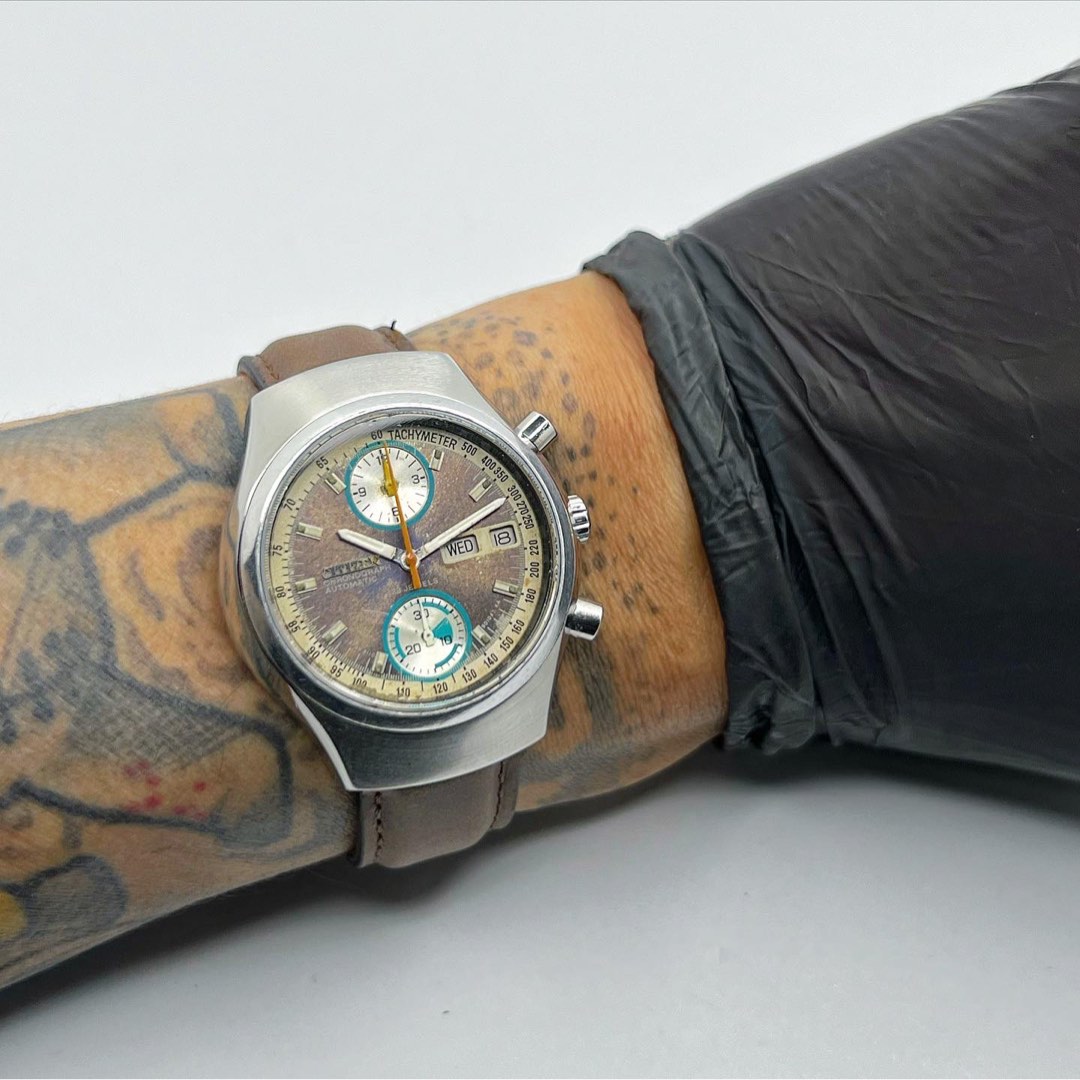 Vintage Citizen Automatic Flyback Chronograph Speedy 67-9313 cal.8110 ...