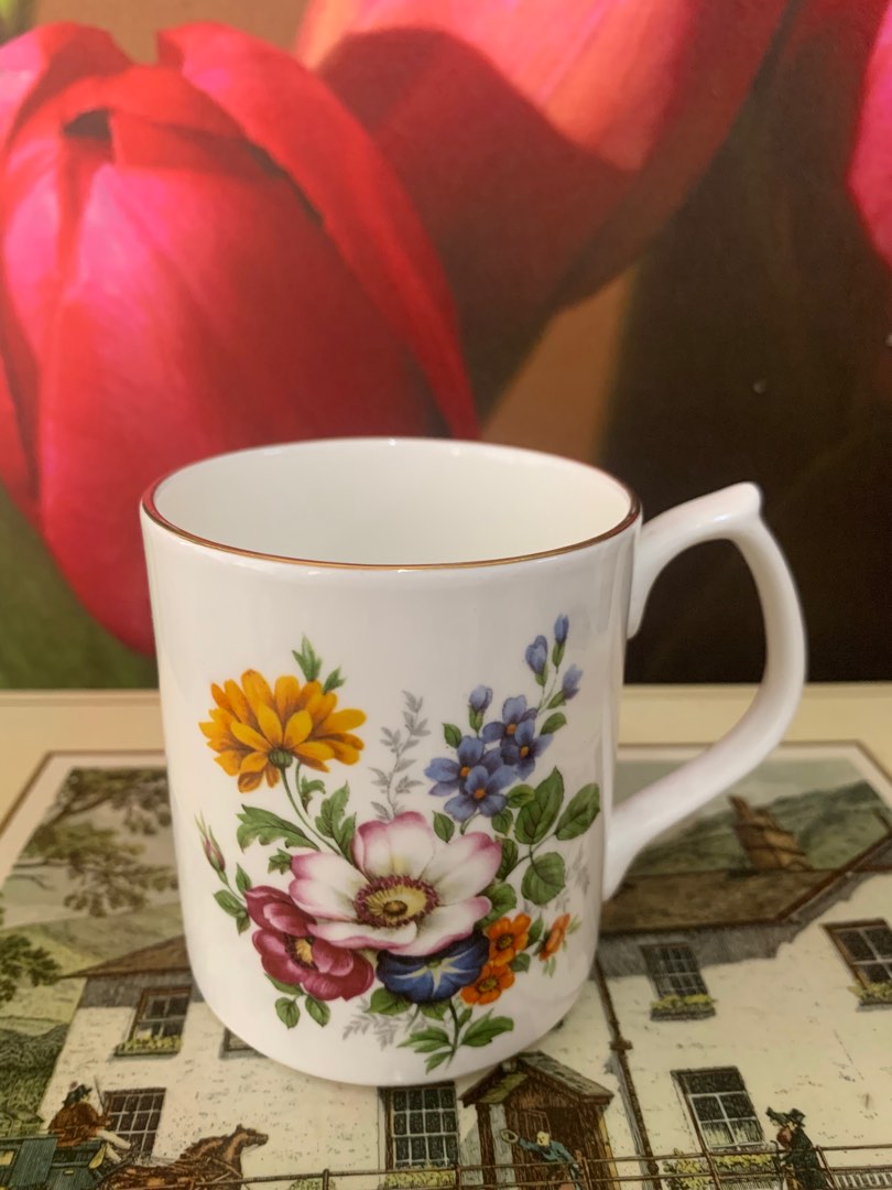 Vintage Jason Works Nanrich Pottery Floral Tea / Coffee Mug / Cup Fine ...