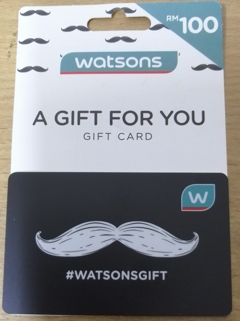 Watson gift card value RM100, Tickets & Vouchers, Vouchers on Carousell