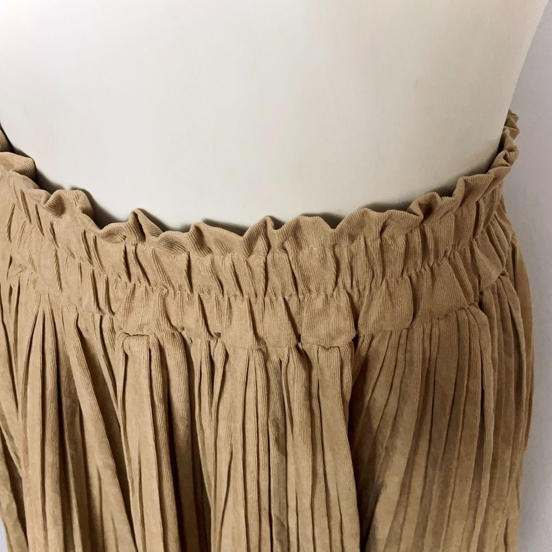 WHIMSICAL CHIC GRADUATED PLEATS Gathered Ruffle Waist Billowy Large ...