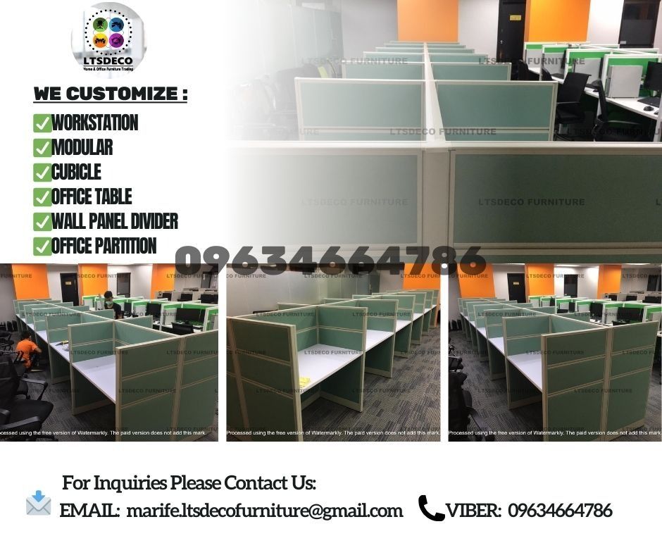 WORKSTATION CUBICLE MODULAR - OFFICE PARTITION FURNITURE CALL CENTER ...