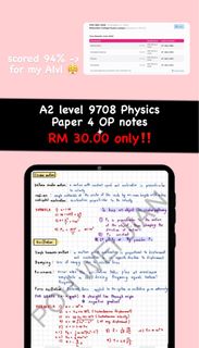 WTS As level 9708 Physics Paper 3 notes, Hobbies & Toys, Books ...