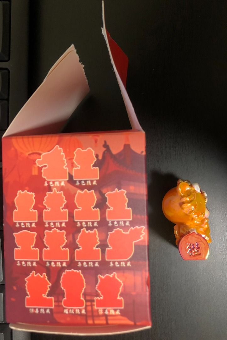 龍生九子之龍降盲盒 封面款 狴犴 公仔 盒玩 模型 玩具 森之物 ThingsWoo Long Sheng Jiu Zi, 哩哩扣扣, 其他在旋轉拍賣