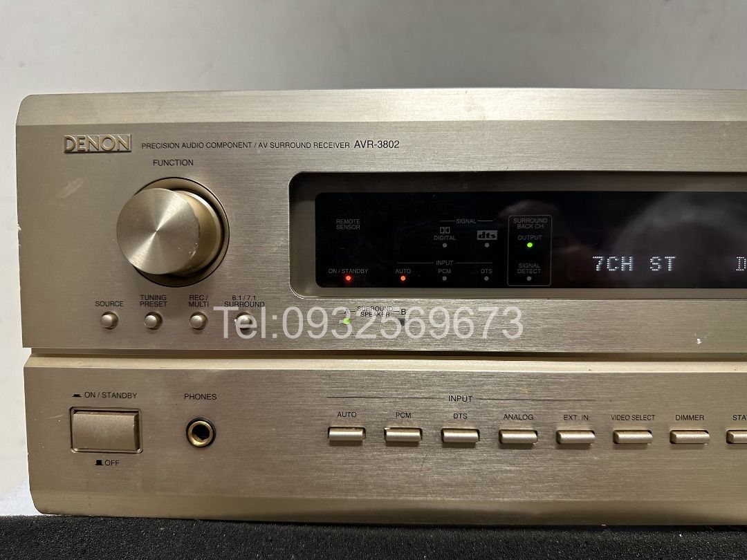 日本製造 Denon AVR-3802 7.1聲道 光纖 同軸 可接黑膠 環繞擴大機 原廠遙控器, 耳機及錄音音訊設備, 其他音響配件及設備在旋轉拍賣