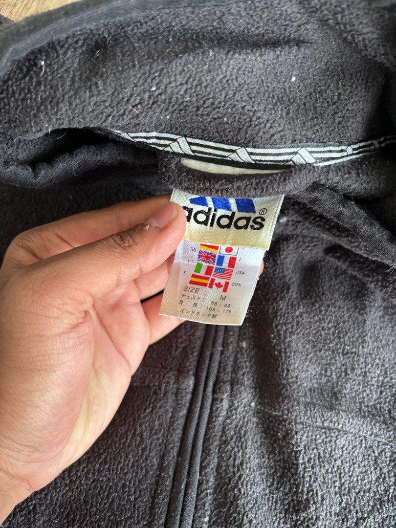 ADIDAS ZIPPER FLEECE, Men's Fashion, Tops & Sets, Hoodies on Carousell