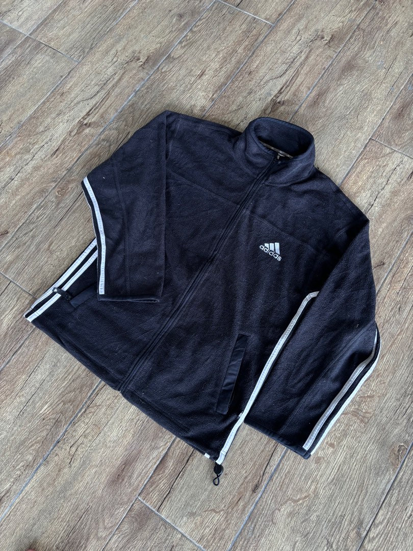 ADIDAS ZIPPER FLEECE, Men's Fashion, Tops & Sets, Hoodies on Carousell