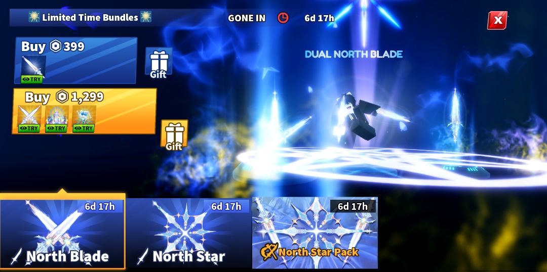 Blade Ball (North Star) Pack | Limited, Video Gaming, Video Games ...