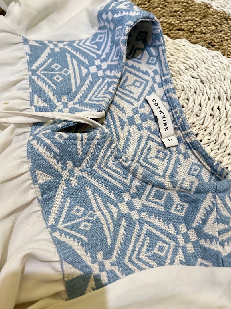 Blouse cotton ink, Fesyen Wanita, Pakaian Wanita, Atasan di Carousell