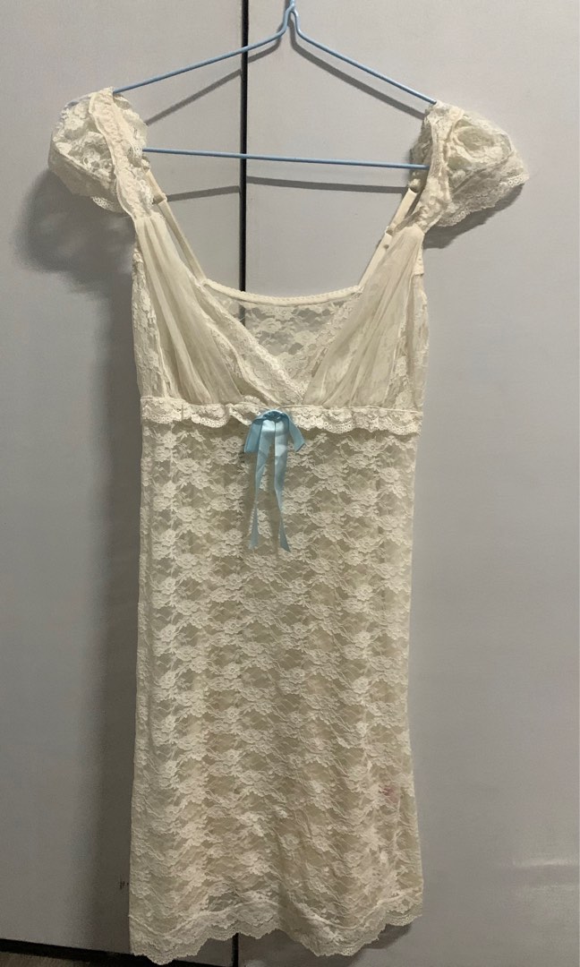 Dainty Sheer Lace Slip Dress|Helping tags:Dainty,Coquette,Lace ...