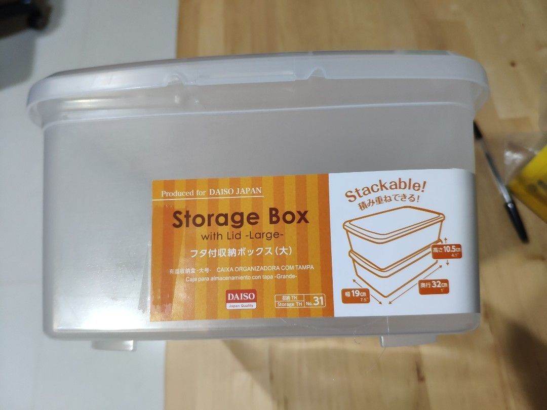 Daiso Storage Box (Made in Japan/Thailand), Furniture & Home Living ...