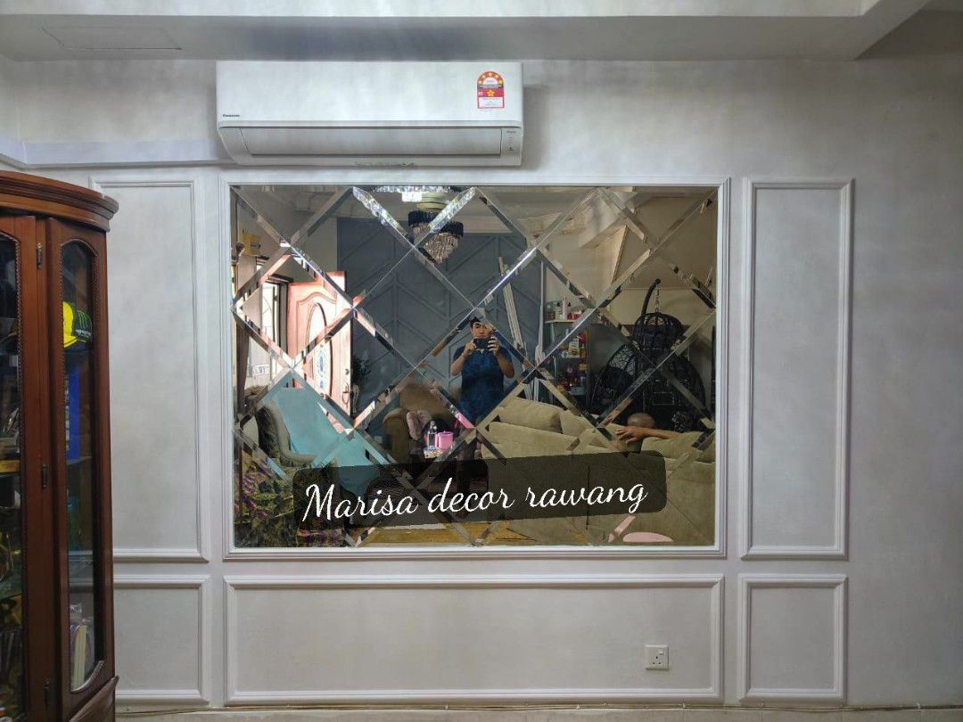 Diamond mirror & wainscoting, Furniture & Home Living, Home Decor ...