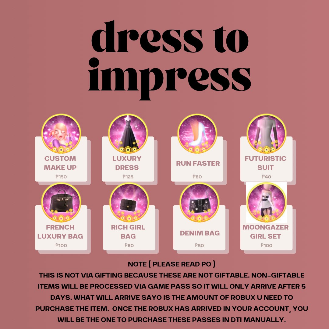 dress to impress game passes and monthly / permanent vip, Everything ...