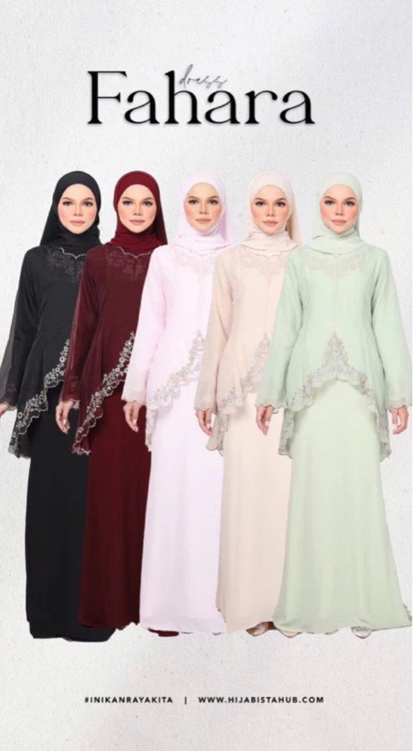 FAHARA DRESS HIJABISTAHUB, Women's Fashion, Muslimah Fashion, Baju ...