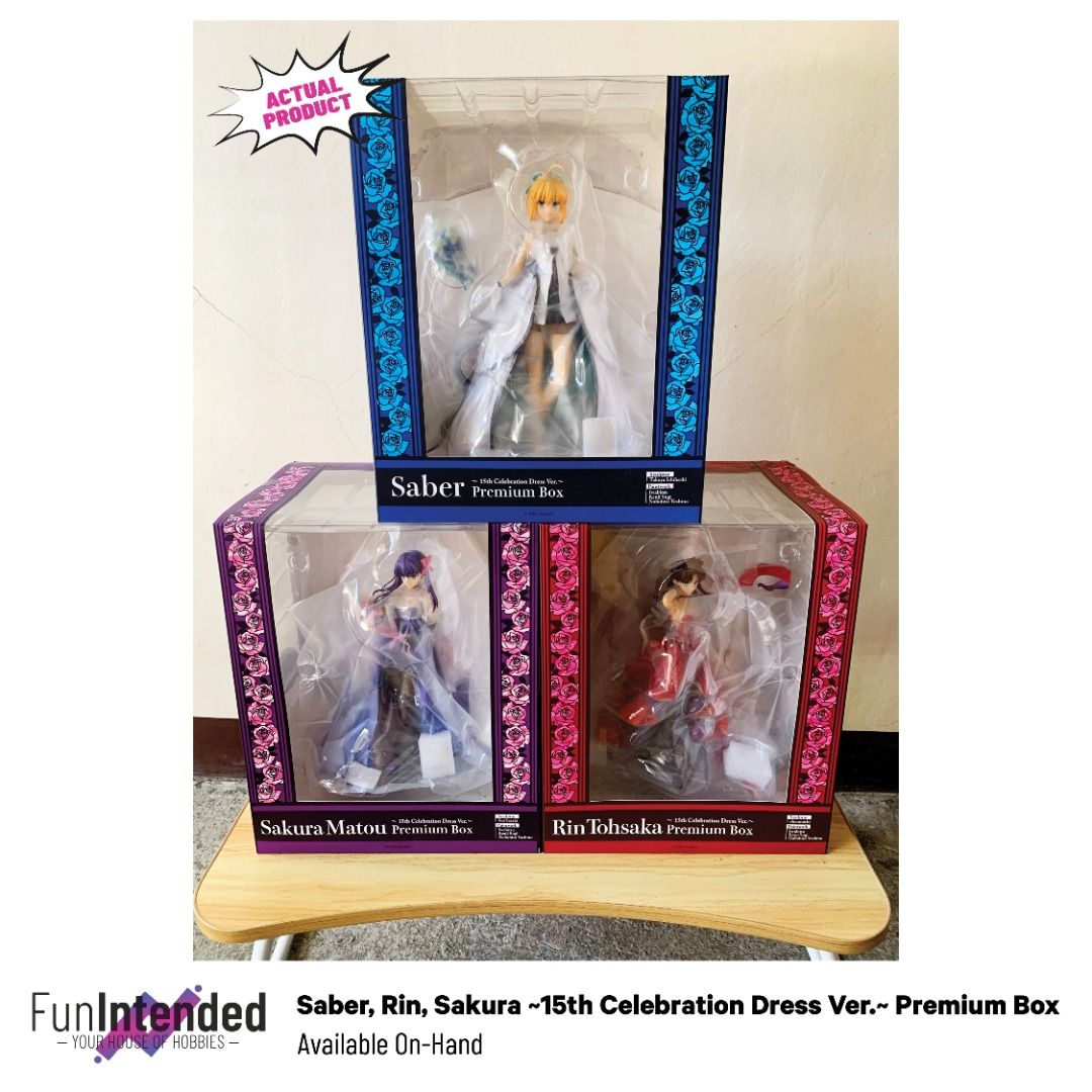GSC 1/7 Saber, Rin Tohsaka, and Sakura Matou ~15th Celebration Dress ...