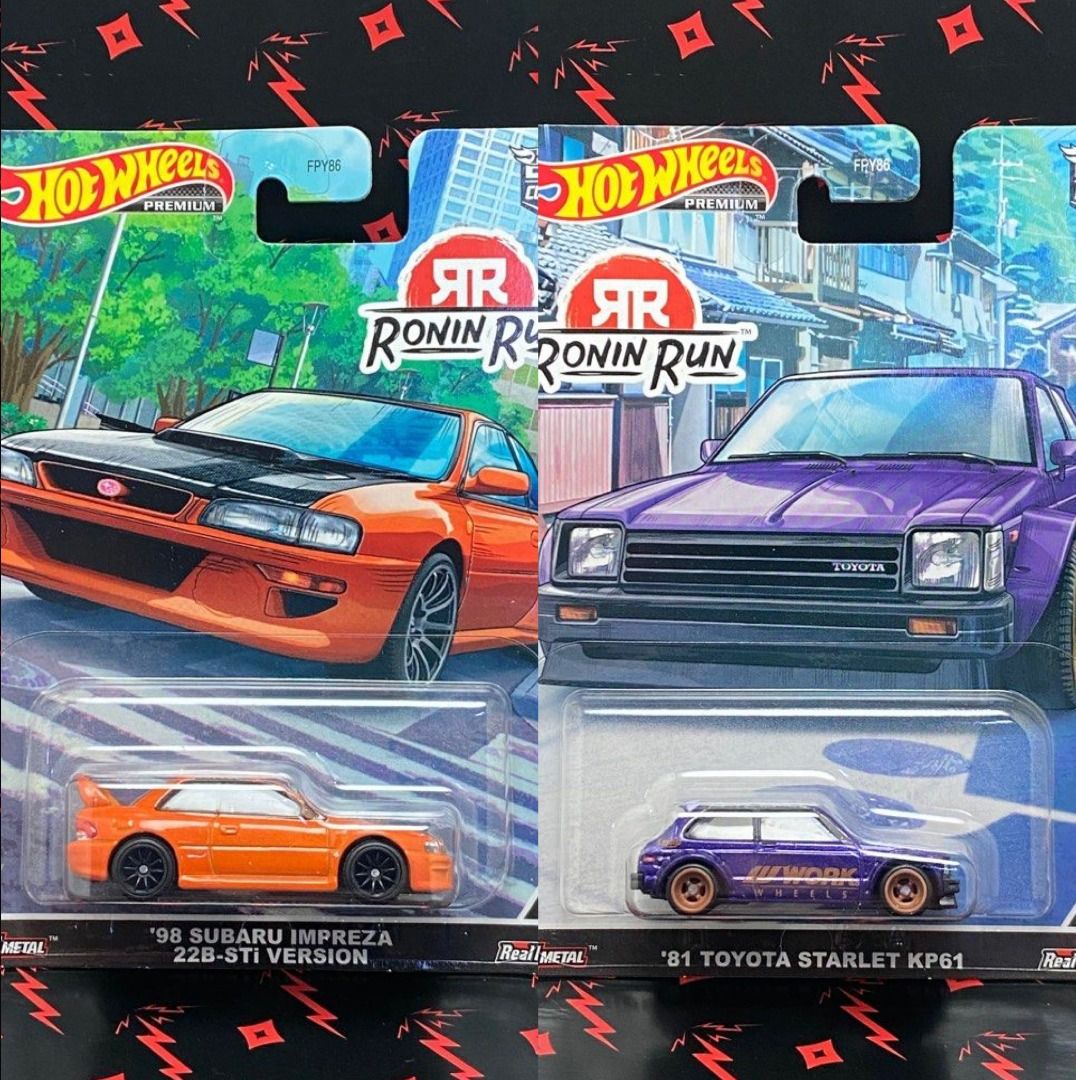 Hot Wheels Toyota Starlet KP61 > Subaru Impreza 22B-STi Hotwheels Ronin ...