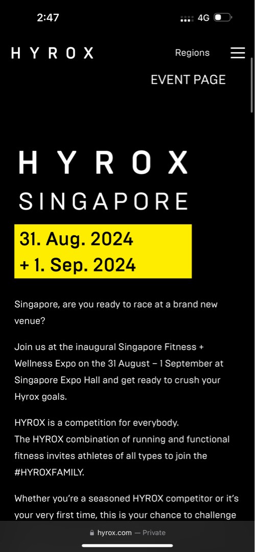 Hyrox Mixed Doubles 2024 August/Sept, Tickets & Vouchers, Event Tickets ...