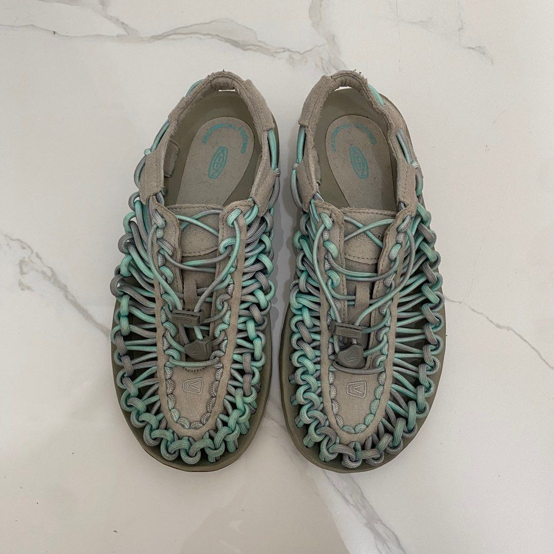 Keen Uneek Aqua Gray, Women's Fashion, Footwear, Sandals on Carousell