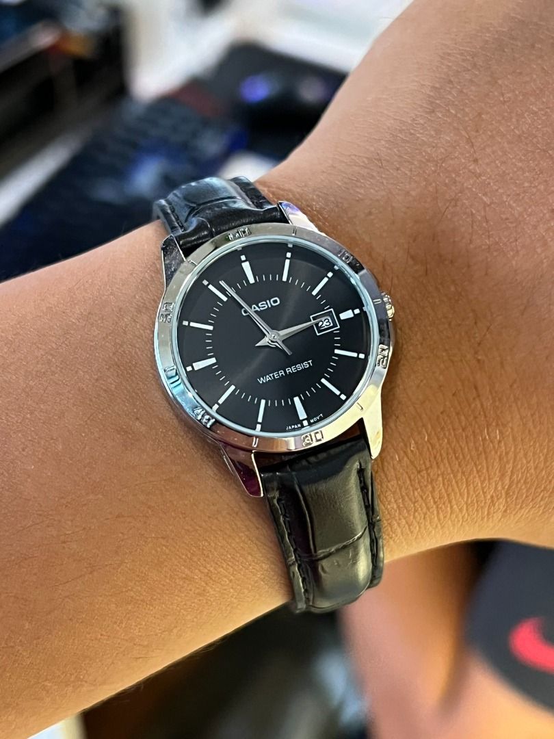 LEGIT CASIO WATCH - LTP-V004L-1A LADIES WATCH COMPLETE PACKAGE LEATHER ...