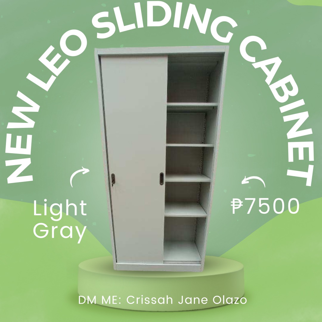 Leo Sliding Door Steel Cabinet, Furniture & Home Living, Furniture, Shelves, Cabinets & Racks on ...