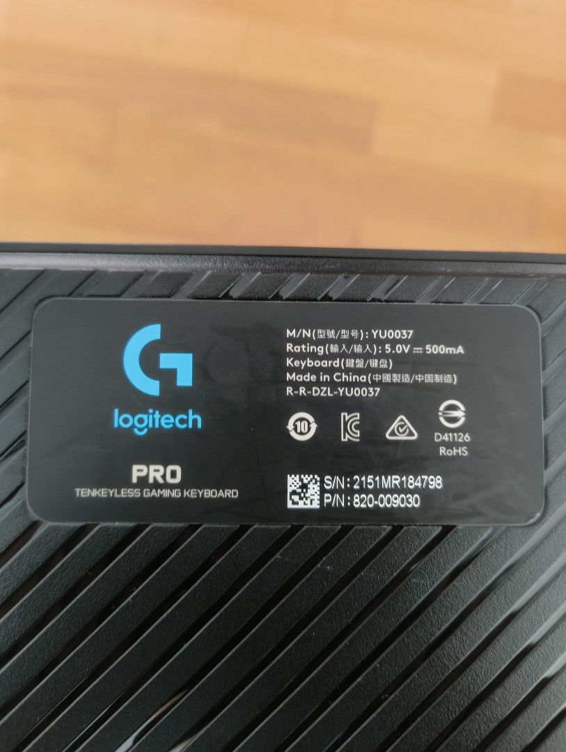 Logitech Pro Tenkeyless Gaming Keyboard, Computers & Tech, Parts ...