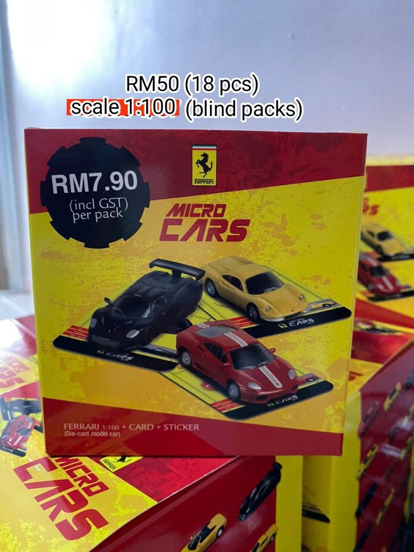 Micro Car Ferrari scale 1/100, Hobbies & Toys, Toys & Games on Carousell