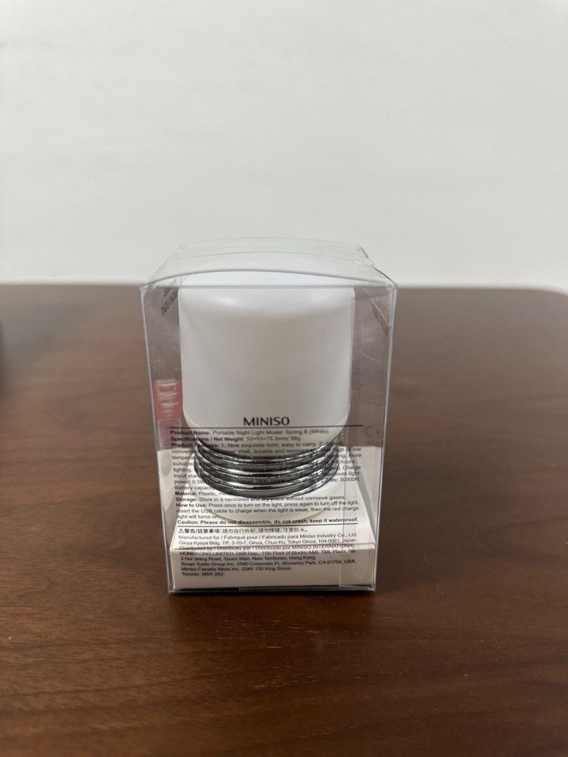 Miniso Portable Night Light (Travel Friendly), Furniture & Home Living ...