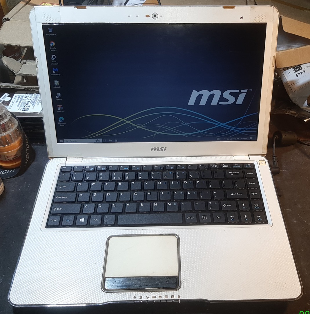 MSI X370 > AMD E450, 4GB RAM, 500GB Hard drive, 512mb GPU, New keyboard ...
