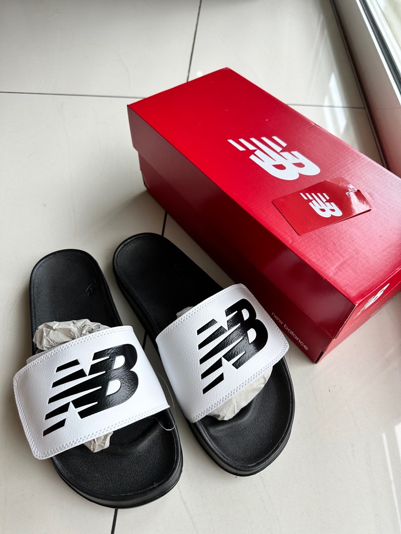 New Balance 200 Adjustable Slides Sandals White, Men's Fashion ...