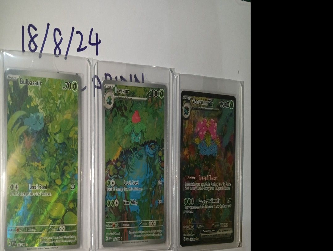 Pokemon 151 bulbasaur evolution line AR, SIR, Hobbies & Toys, Toys ...