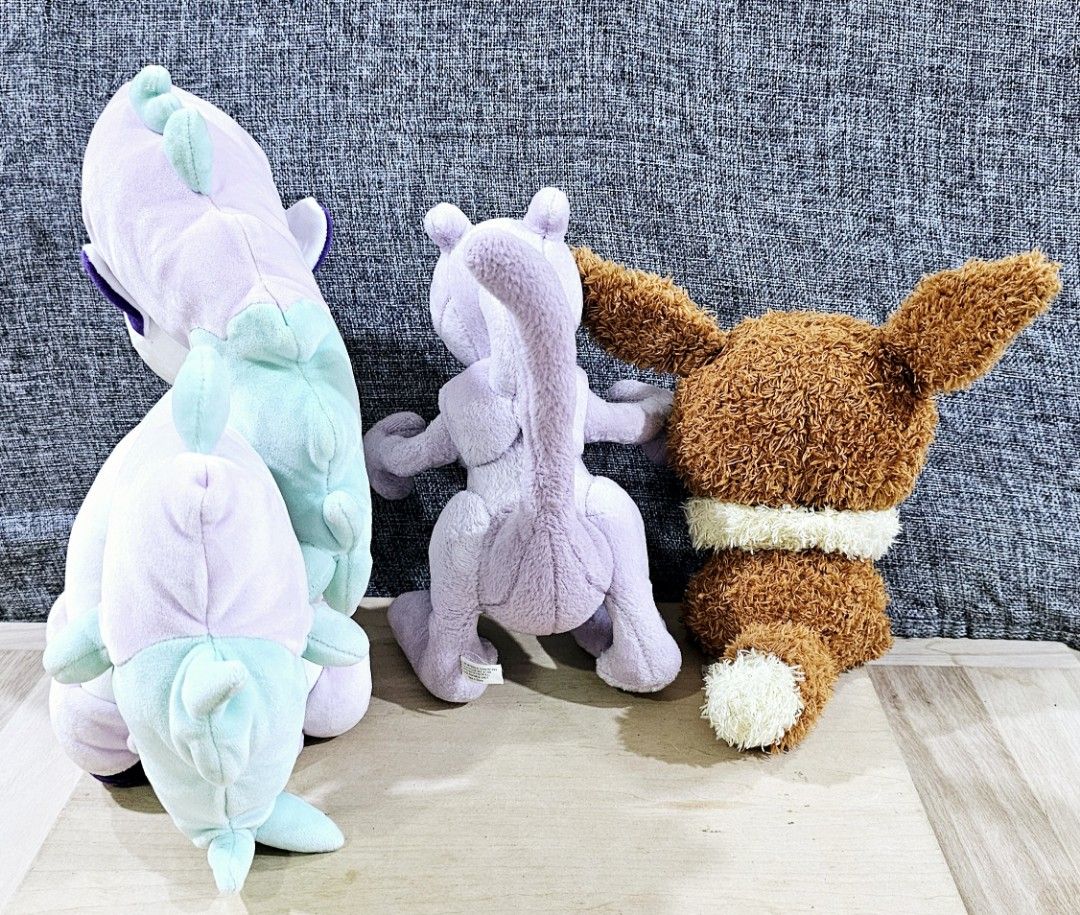 Pokemon Eevee Ponyta Mewtwo Litwick Minccino Happiny Samurott plushies ...