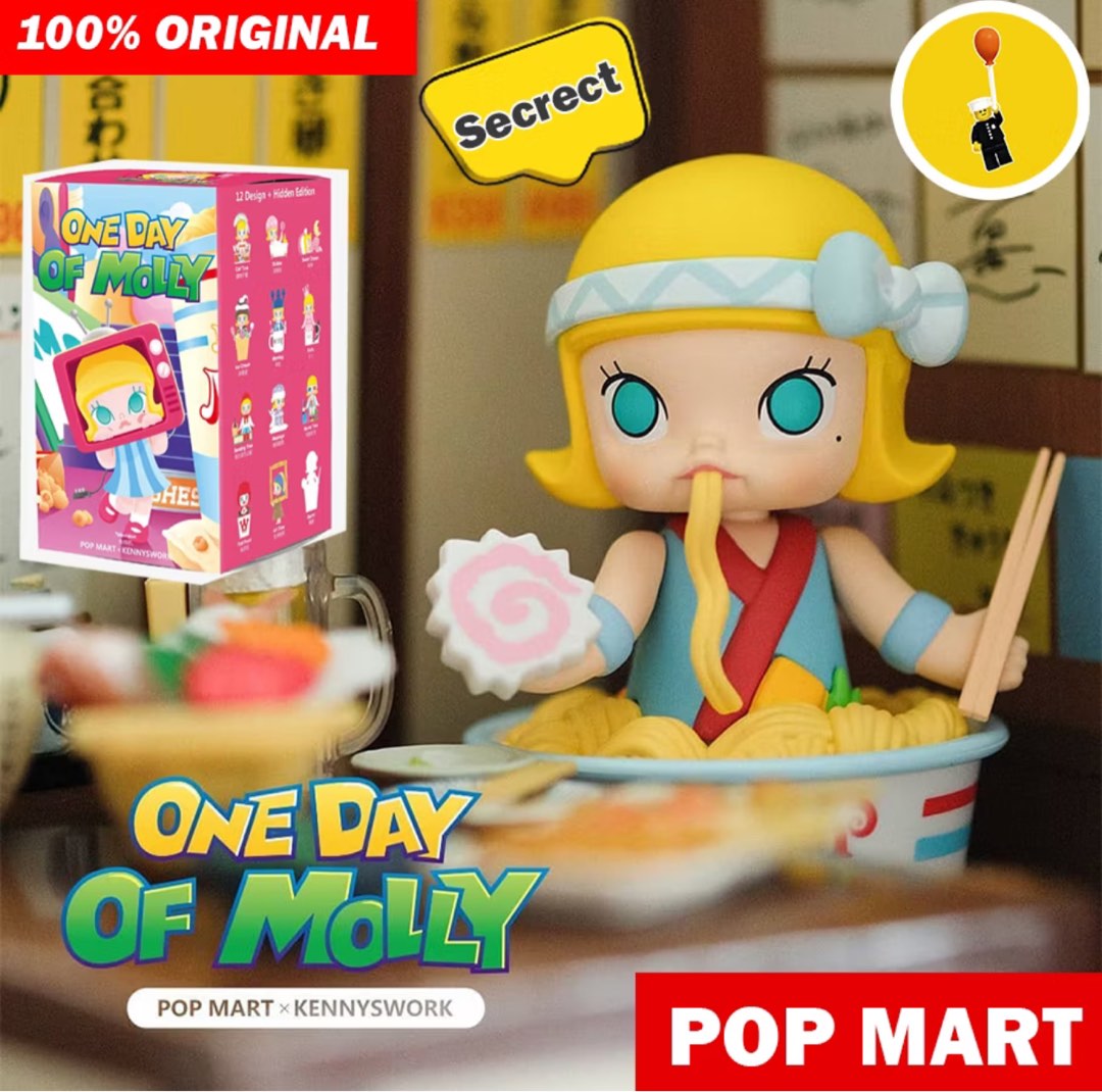POP MART MOLLY ONE DAY 0F MOLLY Series Blind Box - Instant Noodle ...