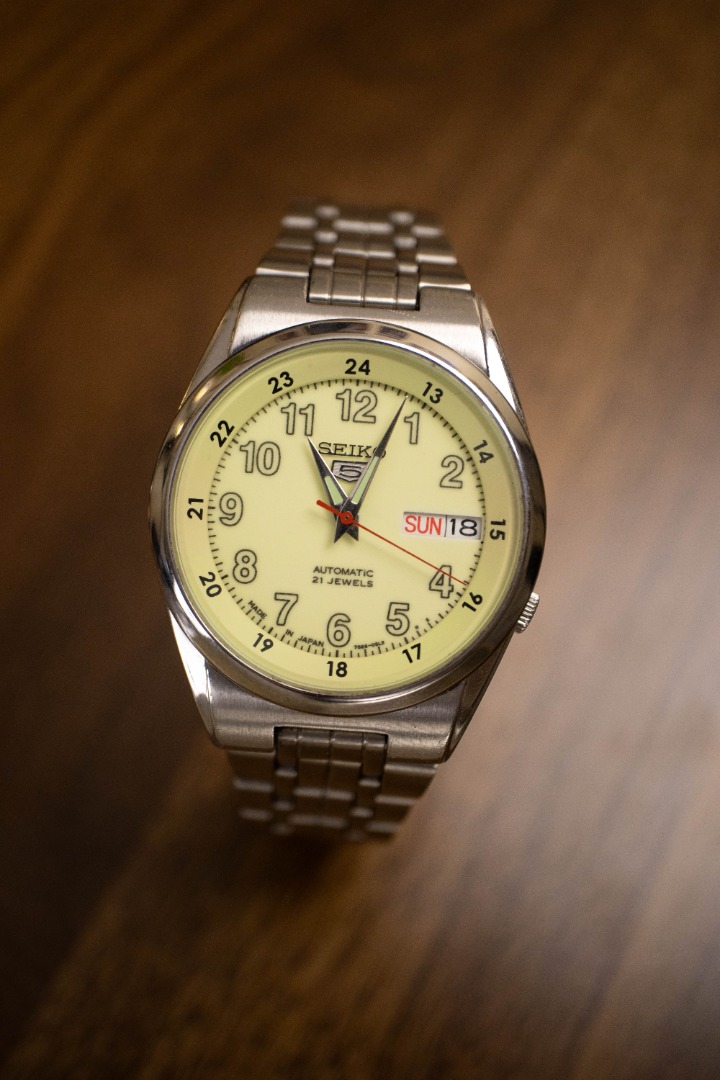 Rare Seiko 5 7S26-02C0 "Lume Dial" Day and Date Wristwatch, Men's Fashion, Watches & Accessories ...
