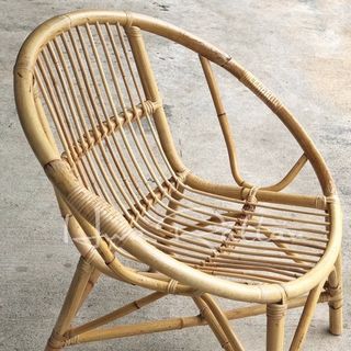 Black Rattan Papasan Chair (Kerusi Rotan), Furniture & Home Living ...
