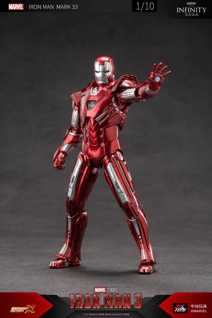 (Reserved) ZD Toys Iron Man Figure / Mark 33 / Iron Man 3, Hobbies ...