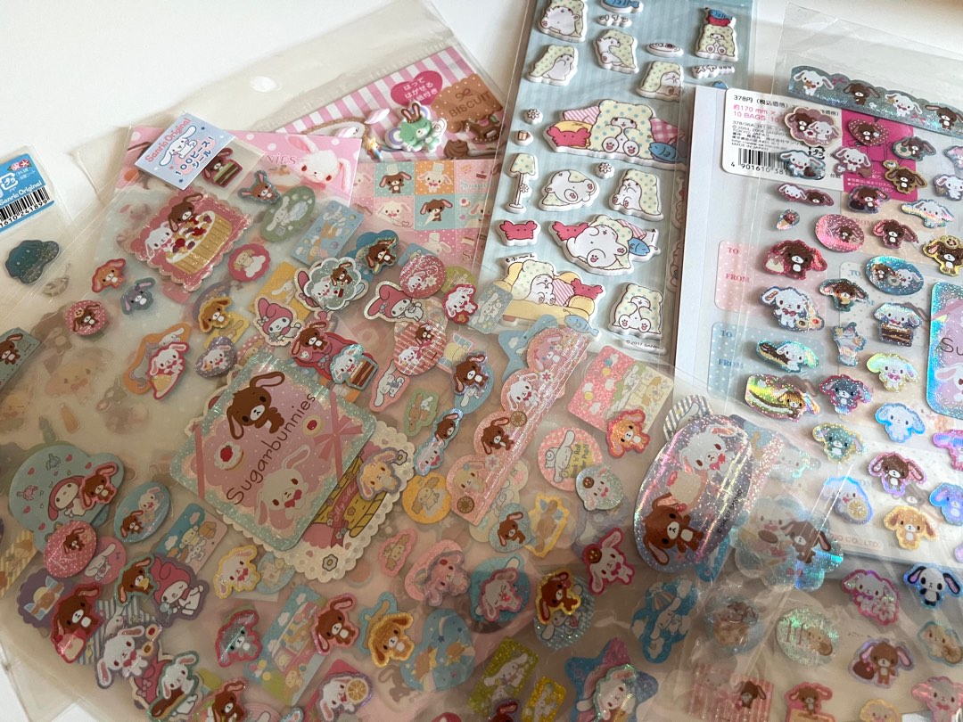 sanrio sugarbunnies my melody moppu stickers coquette cute cinnamoroll ...
