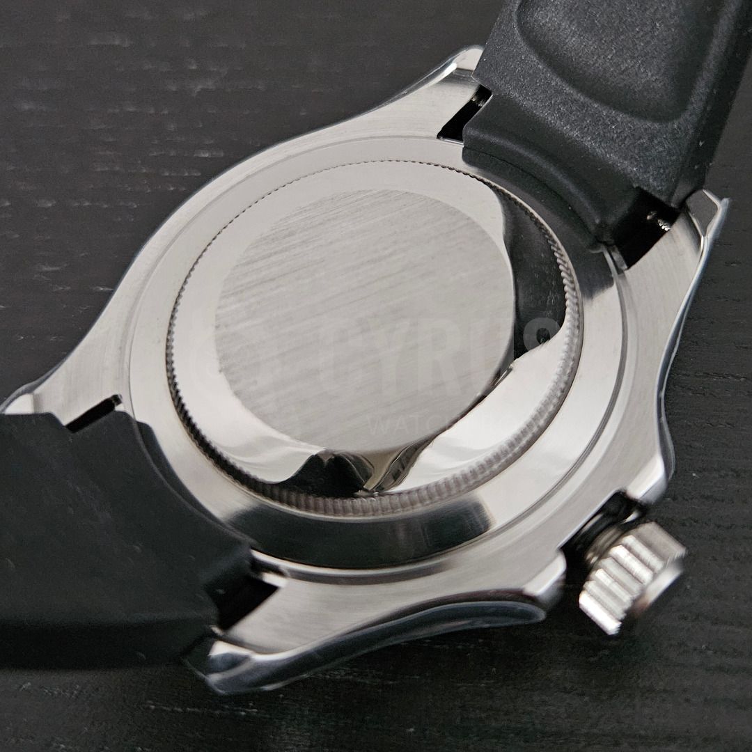 Seiko Mod Yacht-Master Rhodium Rubber Strap 40mm NH35 Automatic Watch Men Watch Sports Watch ...