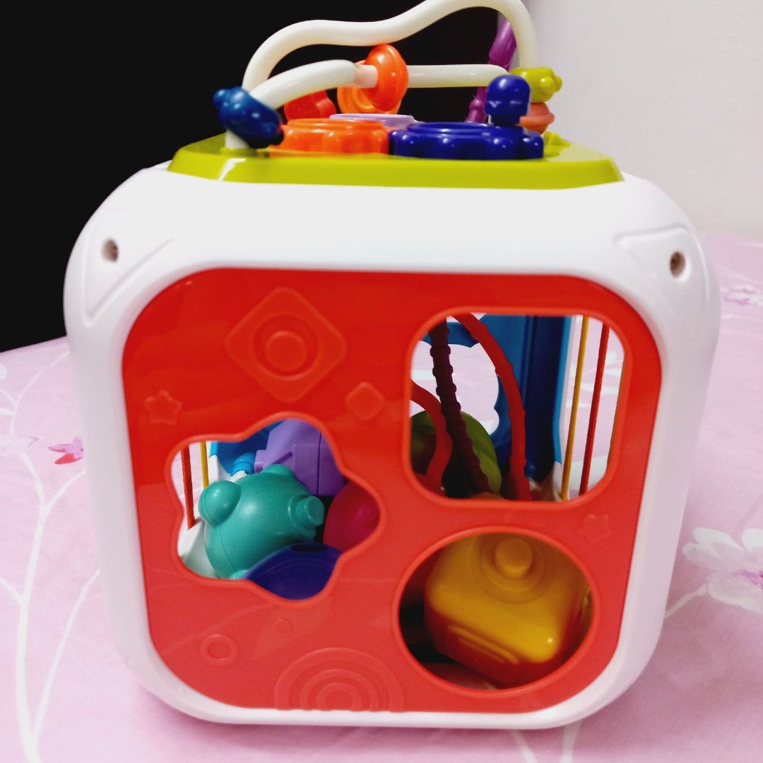 Shapes Toy Sorting Motor Skill Sensory Cube Montessori, Babies & Kids ...
