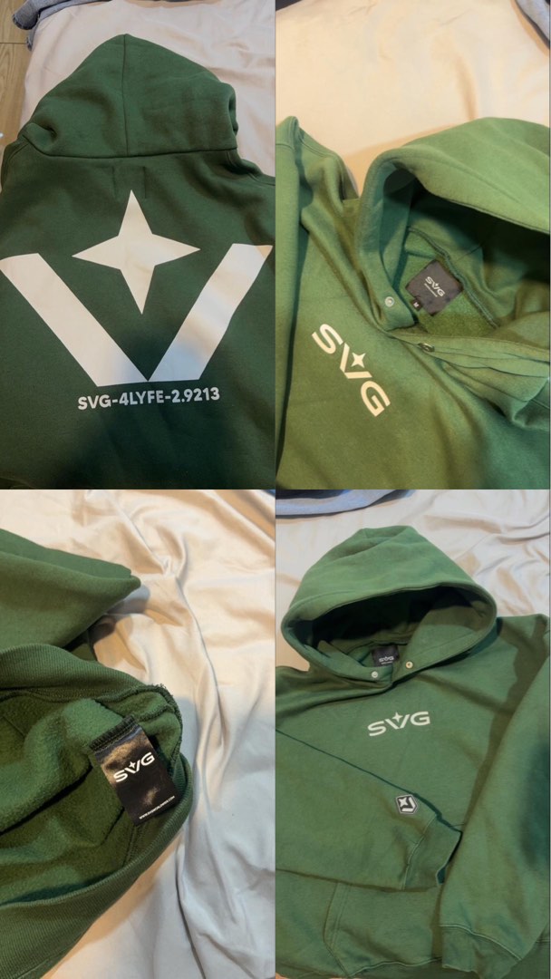 SVG VICTORY GREEN HOODIE, Men's Fashion, Activewear on Carousell