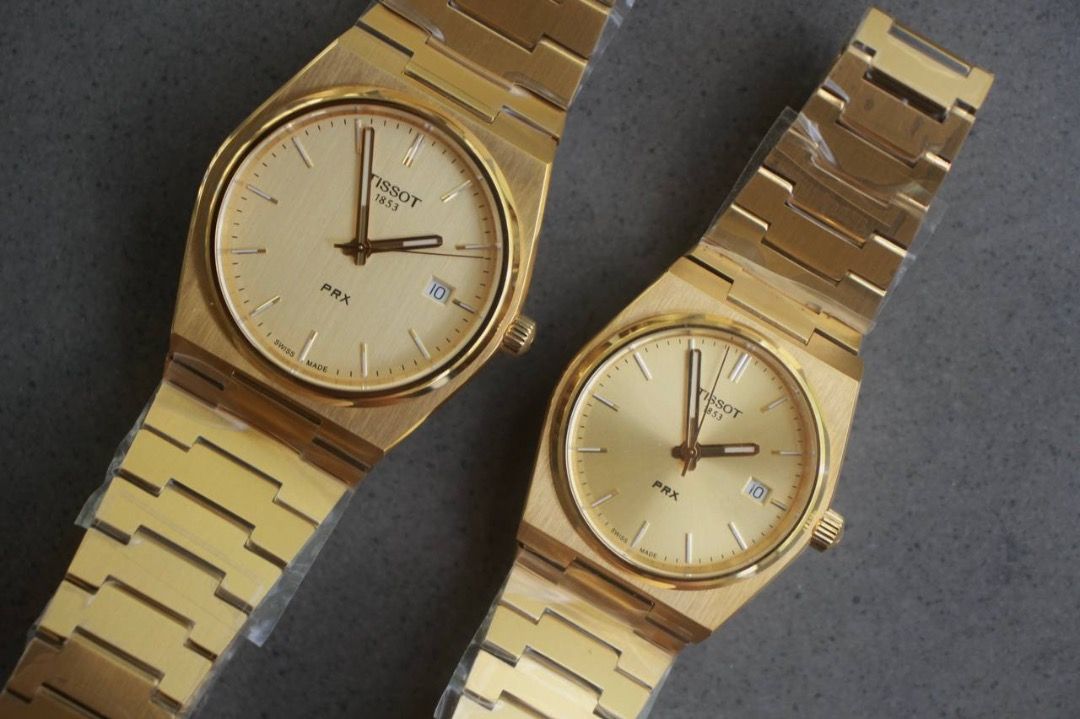 Tissot PRX Quartz Gold, Luxury, Watches on Carousell