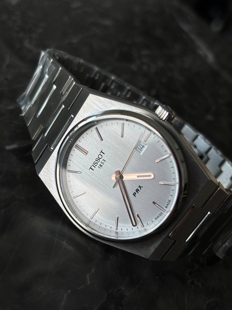 Tissot PRX Quartz Silver, Luxury, Watches on Carousell