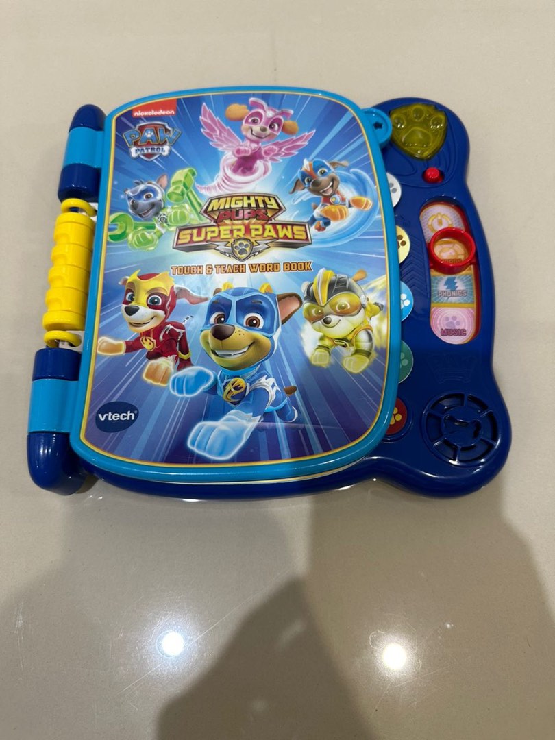 VTech PAW Patrol Mighty Pups Touch and Teach Word Book , Blue, Hobbies ...