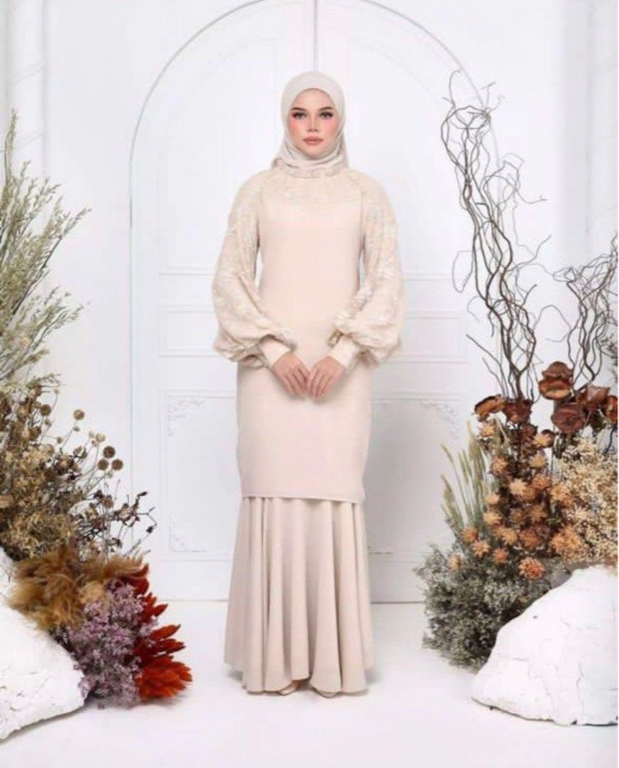 HIJABISTAHUB ZAFIRA KURUNG CHAMPAGNE, Women's Fashion, Muslimah Fashion ...