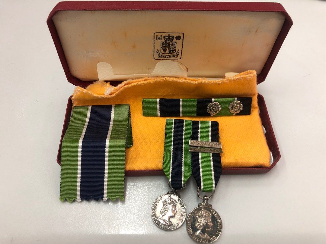 1988 Royal Hong Kong Police Force medals mini medals Colonial Police ...