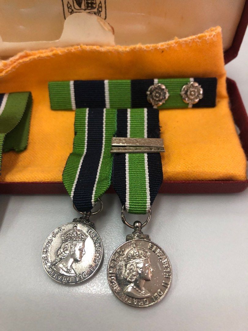 1988 Royal Hong Kong Police Force medals mini medals Colonial Police ...