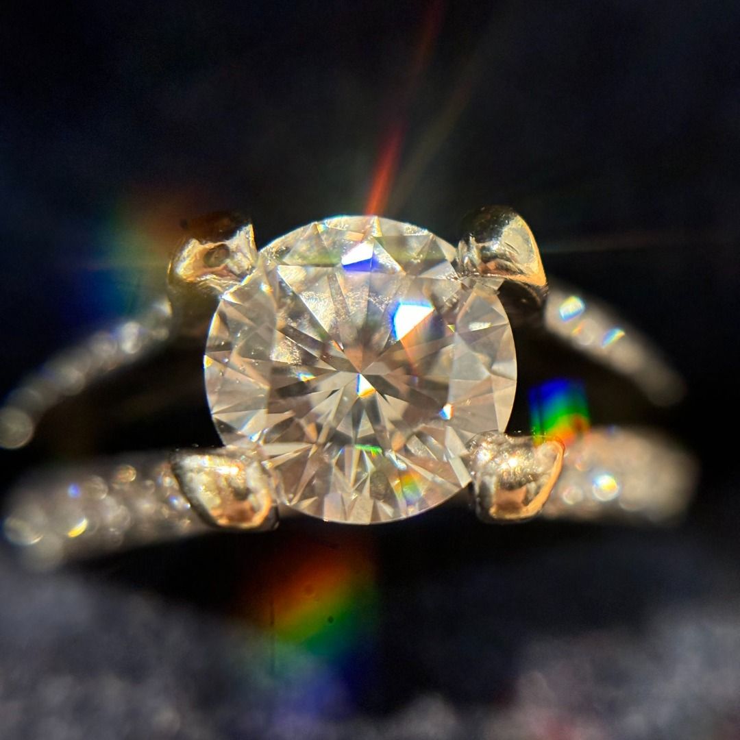 247004600 K14/585 DIAMOND RING AROUND 1.75CT, 6.5G, 0.4G, Luxury, Accessories on Carousell