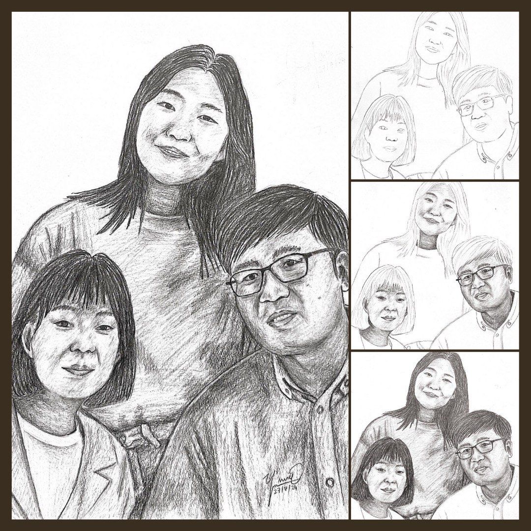 A5/A4 PENCIL PORTRAIT | POTRET PENSIL [ 100% Hand Drawing ] Sketch ...