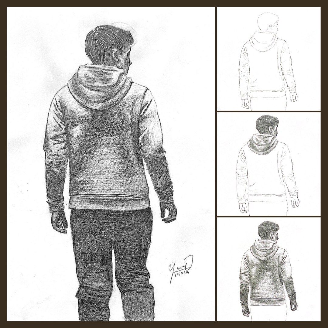 A5/A4 PENCIL PORTRAIT | POTRET PENSIL [ 100% Hand Drawing ] Sketch ...